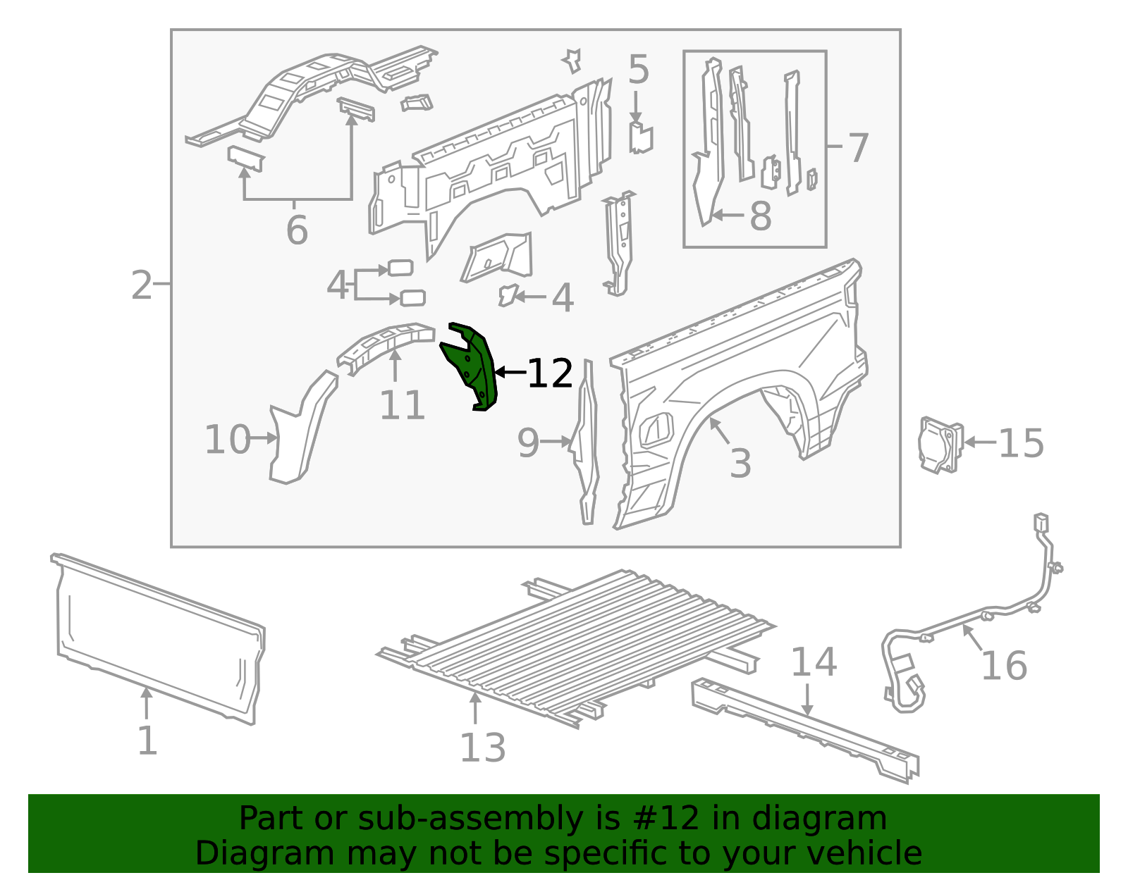 2019-2024 GMC Wheelhouse Panel 23403579 GM | GMPartsDirect.com