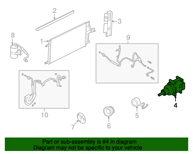 2005-2009 Ford A/C Compressor 7m6z19703a | TascaParts.com