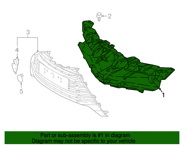 2018 Toyota Yaris Upper Grille 53111-0DB10 | Toyota Parts Center