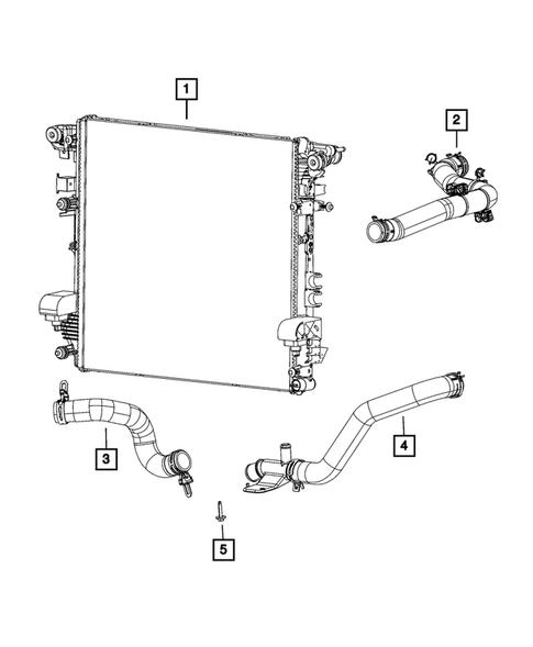 Radiator and Related Parts; Charge Air Cooler for 2023 Jeep Wrangler ...