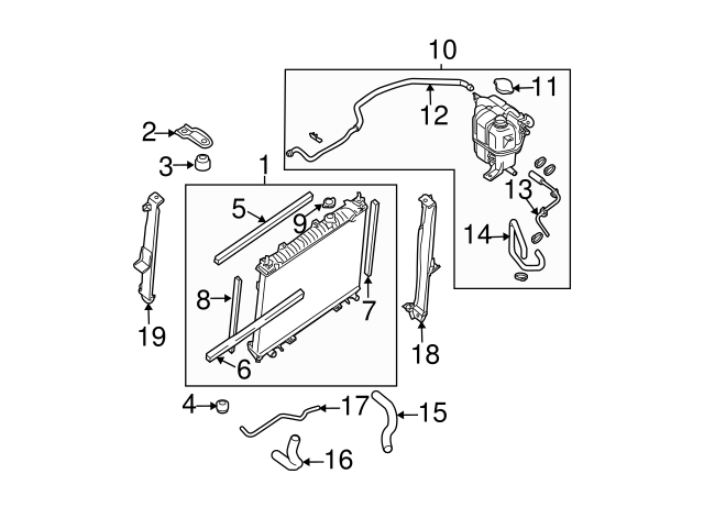 2005-2008 Nissan Engine Coolant Reservoir 21710-EA01A | AutoNationParts.com