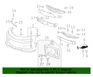 2017-2024 Chevrolet Camaro Front Bumper Fascia Guide 84178744 | Maxon ...