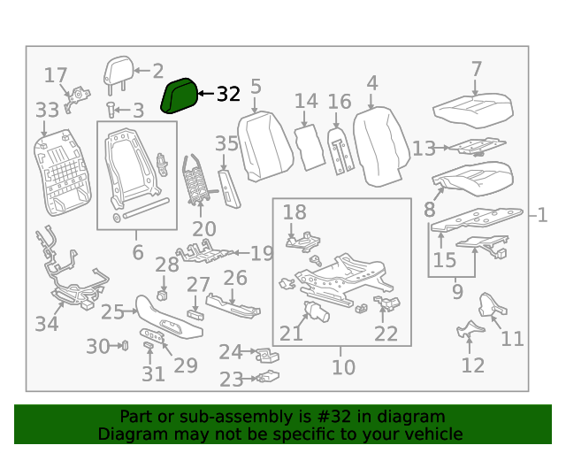 2018-2020 GMC Terrain Headrest Cover 84177788 | GMPartsDirect.com