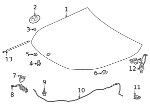 2020-2023 Mercedes-Benz Hood Latch Striker Plate 247-880-01-60 ...