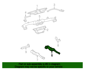87213-AA010 - Lower Duct - 2002-2008 Toyota | OEM Genuine Toyota Parts