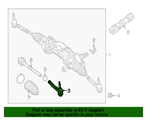 2015-2023 Mercedes-Benz Steering Tie Rod End 205-460-07-05 ...