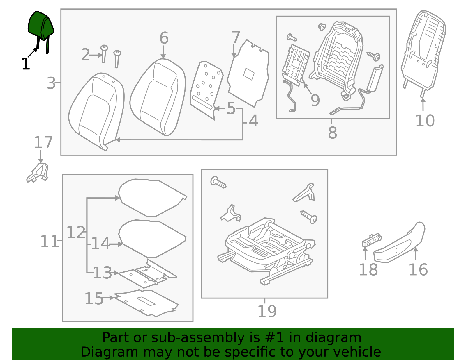 88700-AA050-S8W - High-Quality Headrest for 2021-2023 Hyundai Elantra | AutoNation Parts