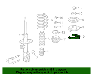 51694-TX6-A01 - Rubber, L Front Spring (Lower) 2016-2020 Honda HR-V ...