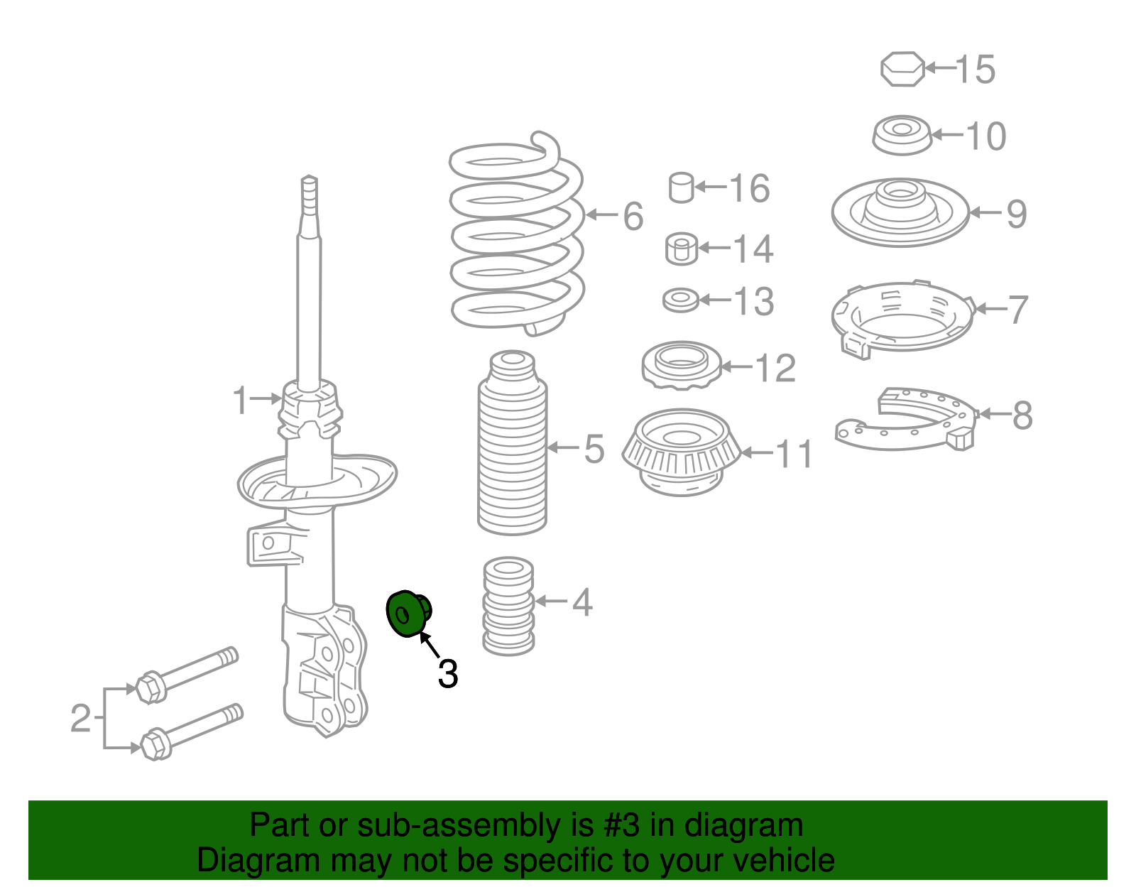 OEM 2007-2022 Honda Strut Nut 90382-STK-A01 | Honda Automotive Parts