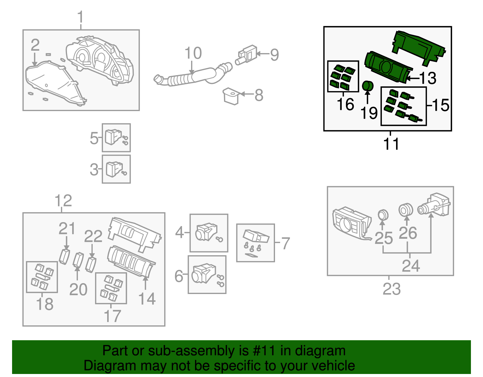 79600-SZA-A41ZA - Dash Control Unit 2009-2011 Honda Pilot | Honda Parts ...