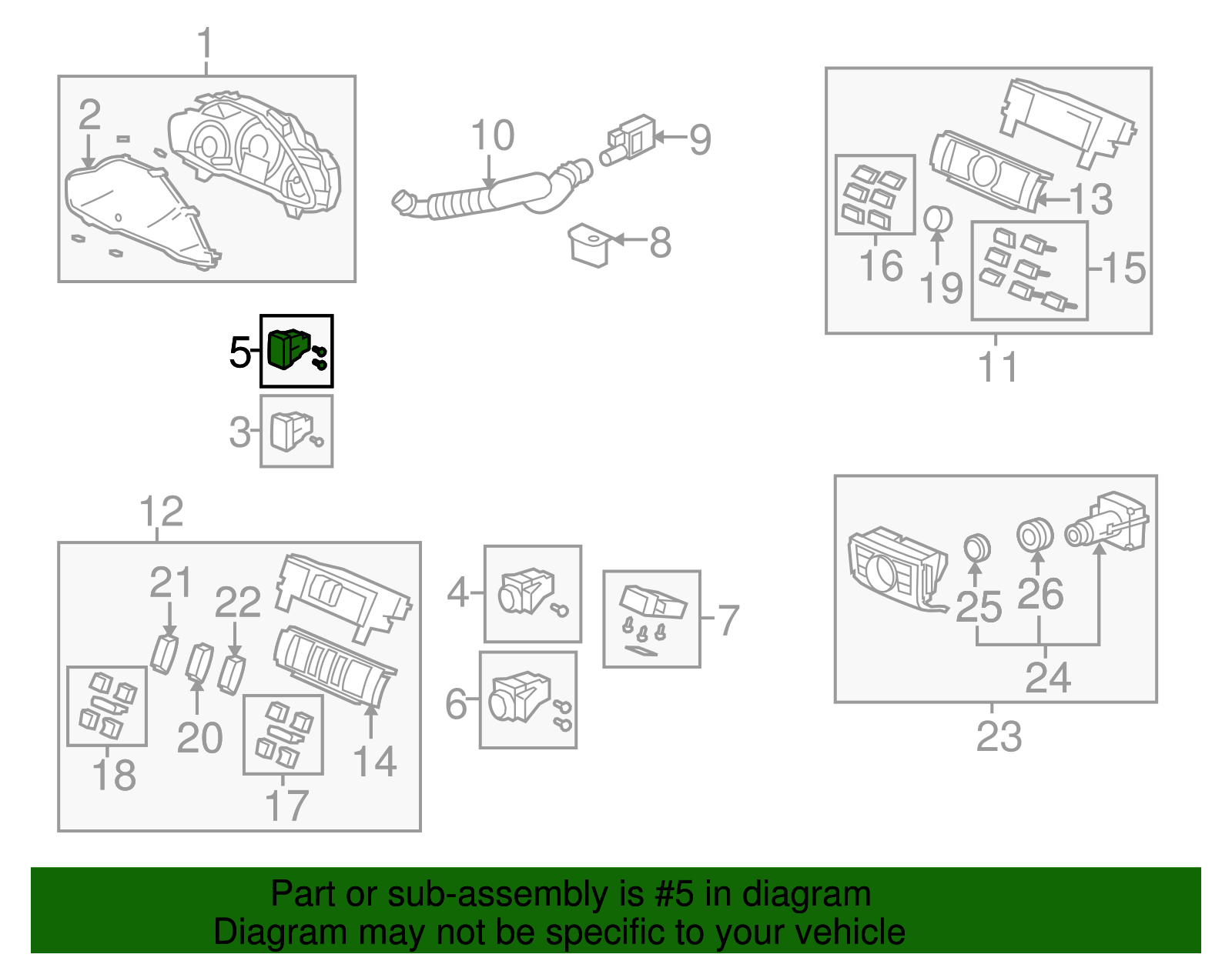 35470-SZA-A11ZA - 2012-2015 Honda Pilot - Switch Assembly Corner Sensor ...