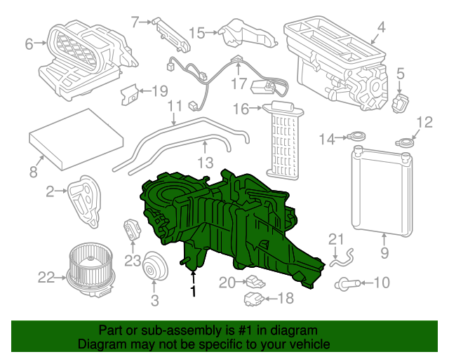 2017-2018 Ford Evaporator Assembly HC3Z-19850-A | TascaParts.com