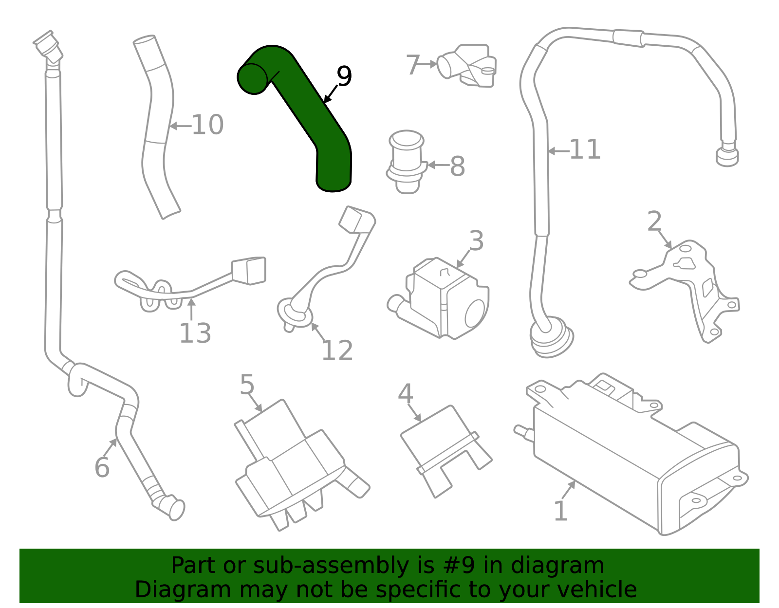 2019-2025 Subaru | 2023-2024 Subaru - PCV Hose | 11815AC88E | World OEM ...