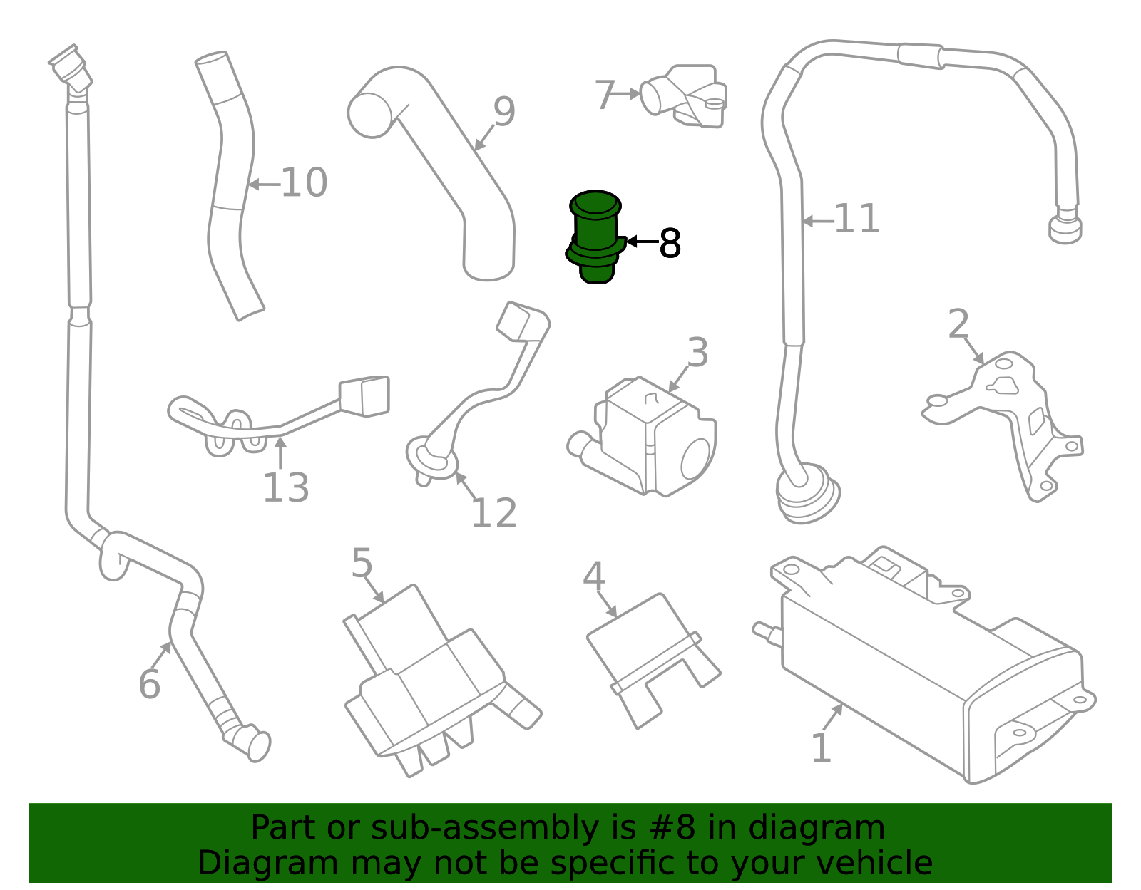 2022-2025 Subaru PCV Valve 11810AA250 | Retail Performance Auto Parts