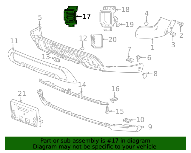 2020-2021 GMC Bezel 84392033 | GMPartsDirect.com