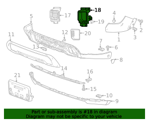 2020-2023 GMC Front Passenger Side Fog Lamp Bezel 84683443 GM ...