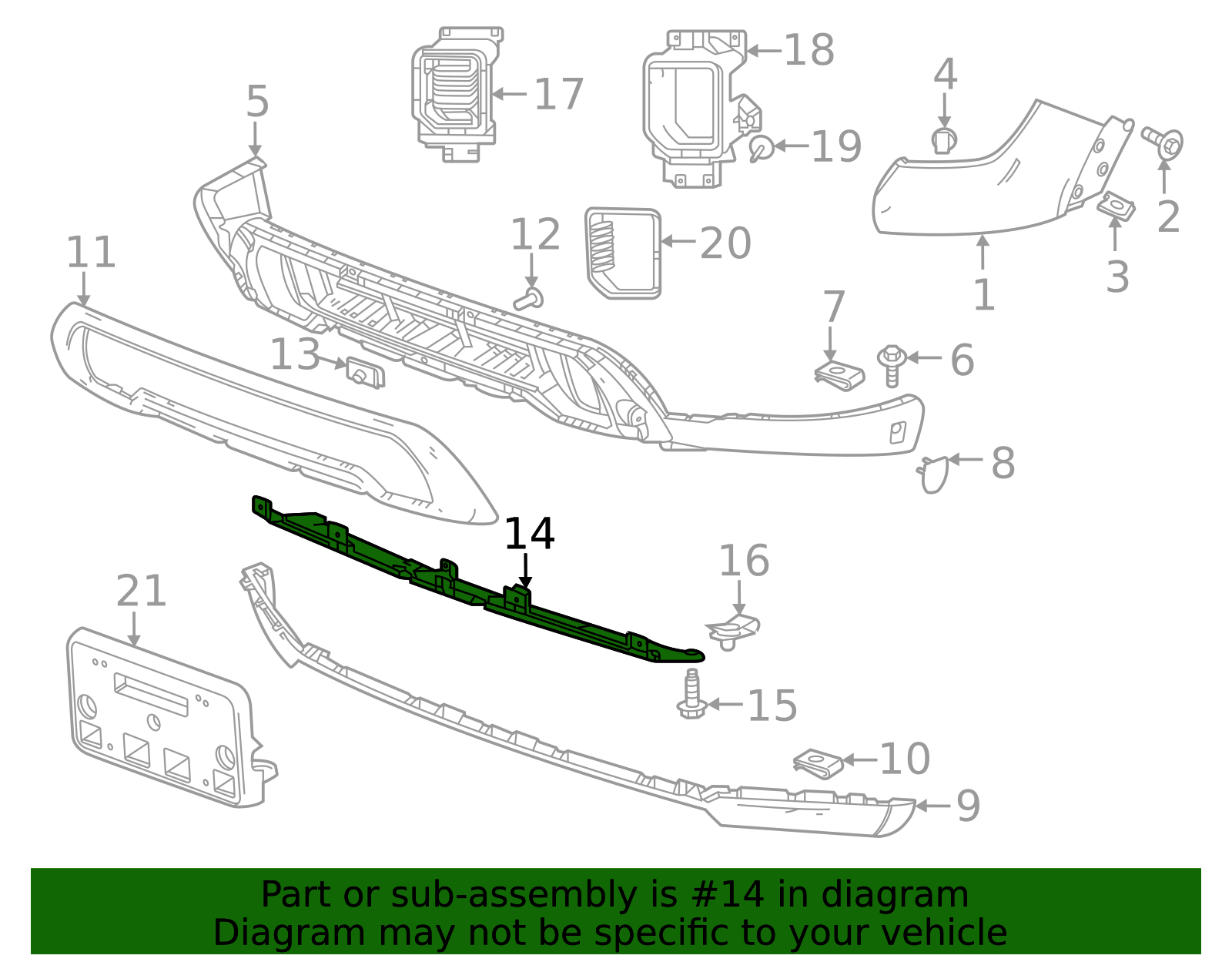 2020-2023 GMC Front Lower Bumper Cover 84392054 GM | GMPartsDirect.com