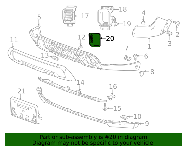 2020-2021 GMC Trim Ring 84319825 | TascaParts.com