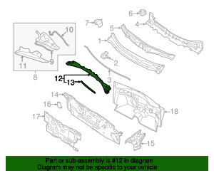 2016-2021 Nissan Maxima Extension Panel 66315-4RA0A | TascaParts.com