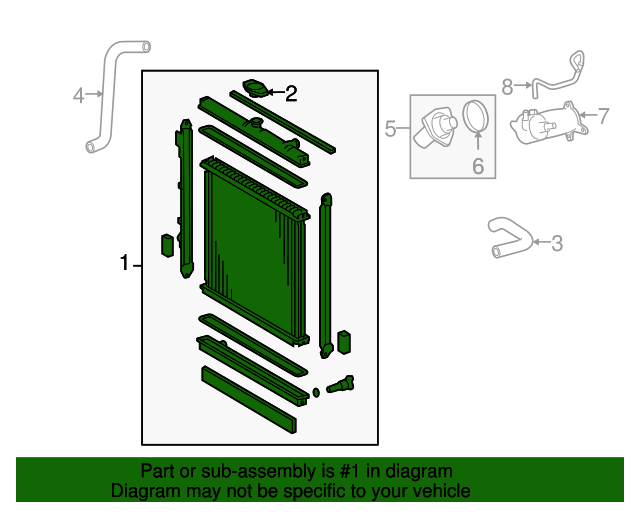 16400-0S010 - Radiator Assembly 2007-2014 Toyota | Bam Wholesale Parts