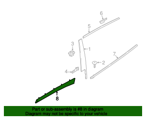 51137352094 - 2016-2019 BMW X1 Lower Molding (51-13-7-352-094) | BMW of ...