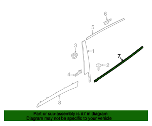 51357362233 - 2016-2022 BMW X1 Belt Molding (51-35-7-362-233) | BMW of ...