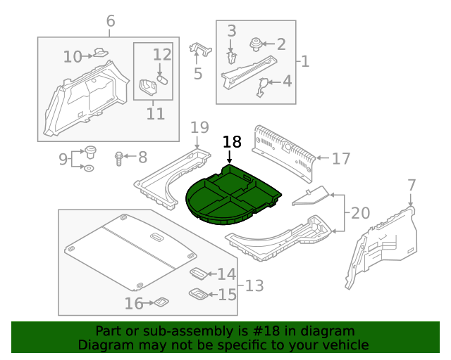 2020-2022 Hyundai Ioniq Spare Tire Compartment 85750-G2000-T9Y | QuirkParts