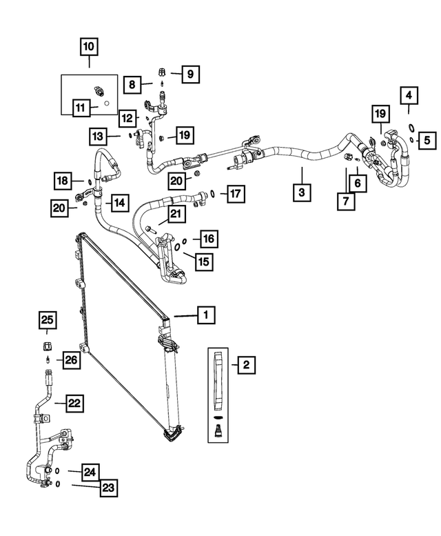 MOPAR A C LIQUID LINE - 68291495AA - 68291495AA | Mopar Online Parts