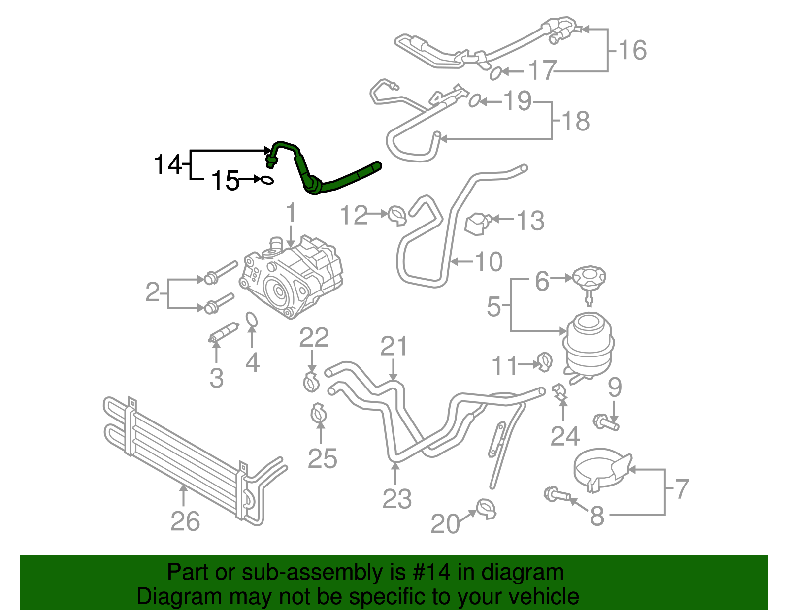 2008-2012 Audi S5 Power Steering Pressure Hose 8K0-422-893-E | Audi OEM ...