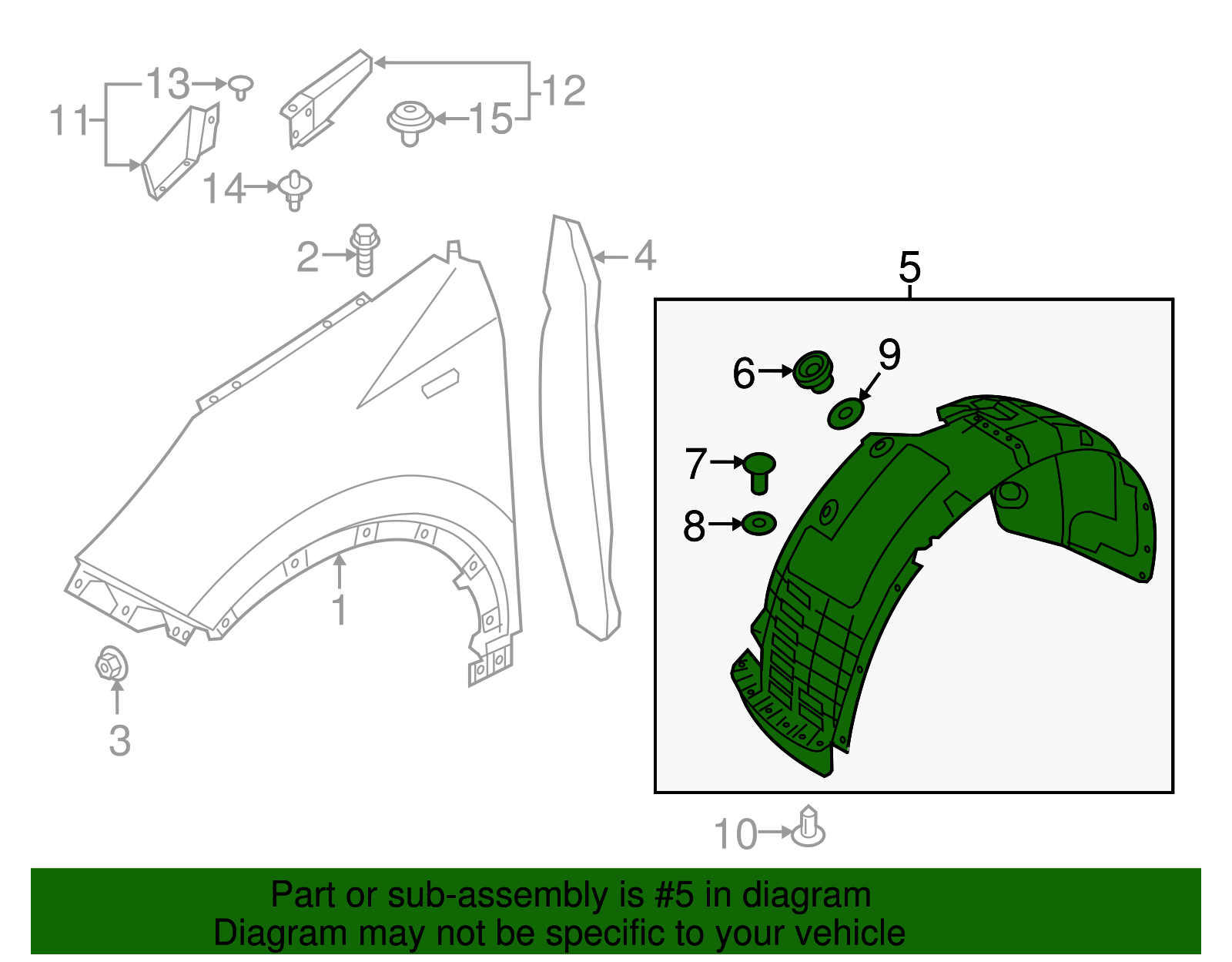 2020-2022 Kia Sportage Fender Liner 86812-D9500 | OEM Parts Online