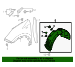 2016-2019 Kia Sportage Fender Liner 86811-D9000 | OEM Parts Online