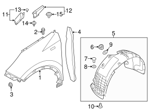 86811-D9000 - Fender Liner 2016-2019 Kia Sportage | Kia.Parts Store