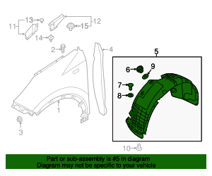 2020-2022 Kia Sportage Fender Liner 86812-D9500 | OEM Parts Online