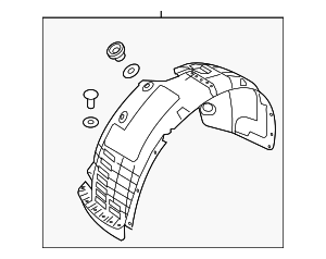 2016-2019 Kia Sportage Fender Liner - Passenger Side (RH) 86812-D9000 ...