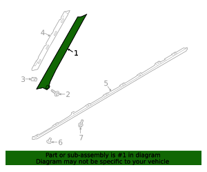 2020-2023 Land Rover Range Rover Evoque Pillar Molding LR114443 | OEM ...