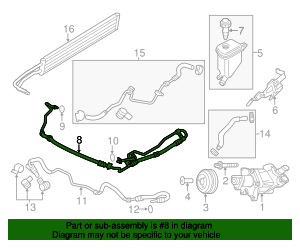2011-2016 Porsche Panamera Pressure Hose 970-347-243-07 | Sunset ...