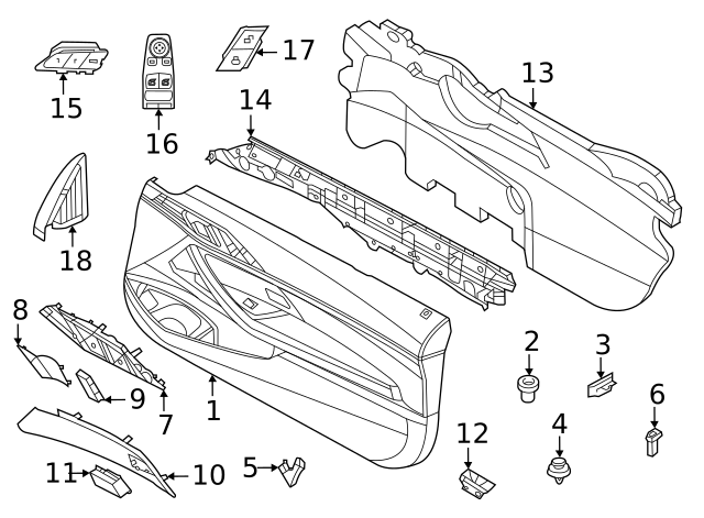 2021-2024 BMW Corner Molding 51-33-7-940-183 | BMW Part Search