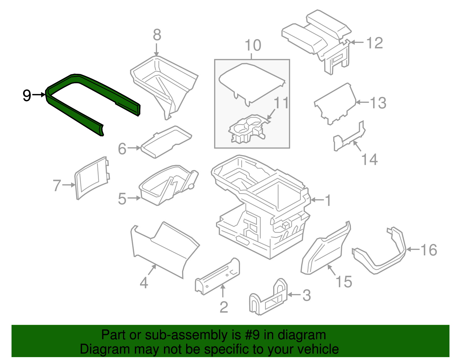 JL7Z-7804608-BG - Upper Trim 2018-2021 Lincoln Navigator | Big 3 Auto Parts