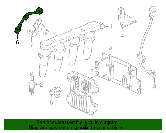 2011-2018 Chevrolet Knock Sensor 25201065 GM | GMPartsDirect.com