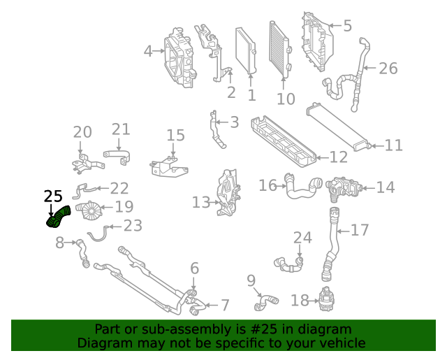 290-501-45-00 - Coolant Hose 2019-2023 Mercedes-Benz | AutoNationParts.com