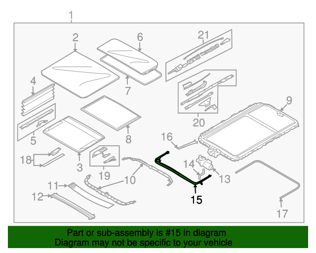 54137164873 - 2006-2012 BMW Deflector (54-13-7-164-873) | BMW of South ...