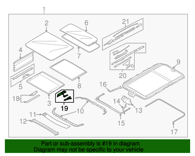 54107199397 - 2006-2012 BMW Sunroof Stopper (54-10-7-199-397) | BMW of ...