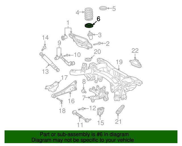 2006-2018 Toyota RAV4 Coil Spring Insulator (Left, Right, Rear, Lower ...