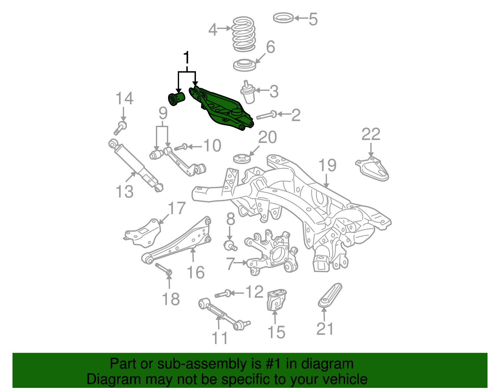 2006-2018 Toyota RAV4 Suspension Control Arm 48730-42050 | Toyota Parts ...