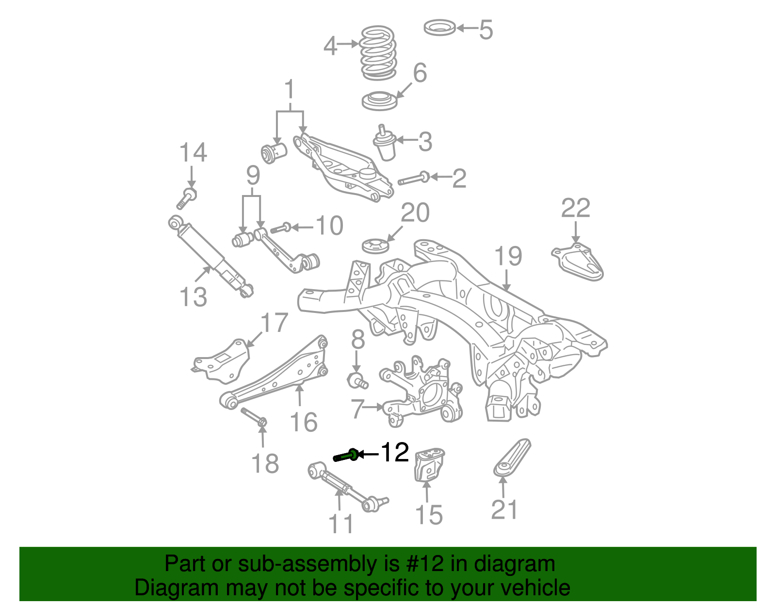 2006-2018 Toyota RAV4 Upper Control Arm Bolt 90119-A0328 | Toyota Parts ...