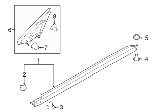 2015-2019 Subaru Rocker Molding Clip 91111AL44A | Subaru Online Parts