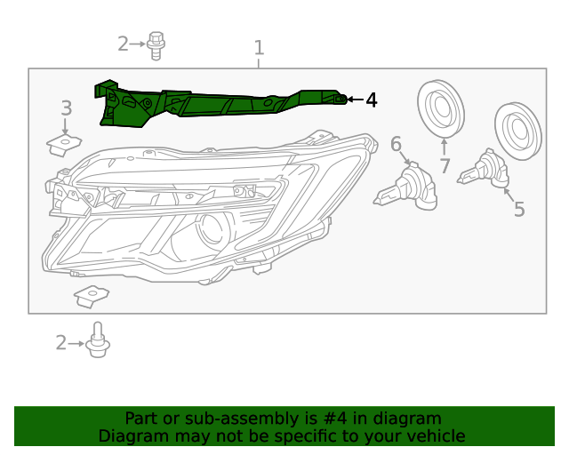 2016-2021 Honda Bracket, L (1) 33155-TG7-A01 | OEM Parts Online