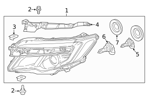 2016-2021 Honda Bracket, L (1) 33155-TG7-A01 | OEM Parts Online