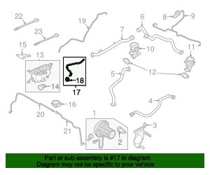 2012-2018 Audi Evaporative Emissions System Lines 4G0-201-997-AF ...