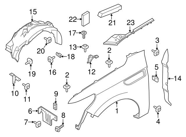 W520802-S439 - Fog Lamp Assembly U-Nut 2005-2023 Ford | AutoNationParts.com